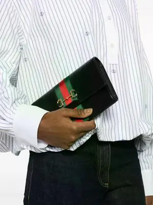 Gucci Horsebit Stripe Clutch