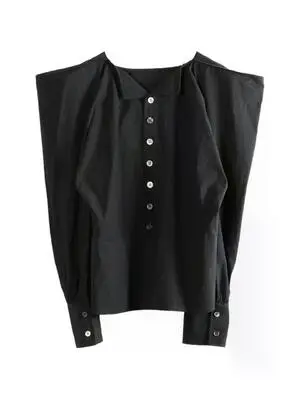 COMME DES GARÇONS TAO Flower-embroidered Collar Shirt