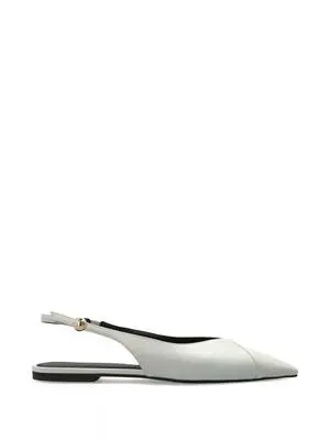 Furla Sfera Pointed-toe Leather Pumps - Grey