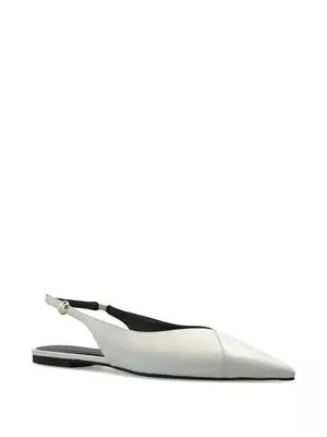 Furla Sfera Pointed-toe Leather Pumps - Grey