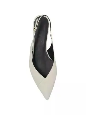 Furla Sfera Pointed-toe Leather Pumps - Grey