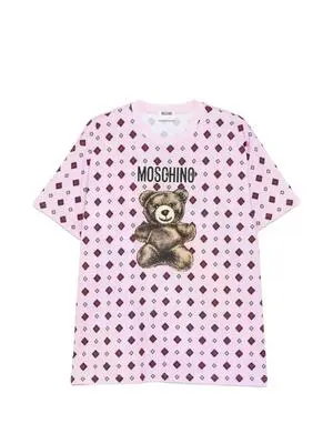 Moschino Teddy Bear Organic Cotton Jersey T-shirt - Pink
