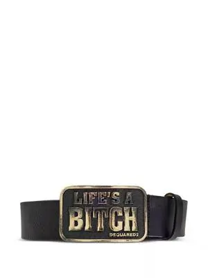 Dsquared2 Buckle Leather Belt - Black