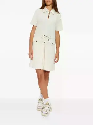 Moncler Bouclé Mini Dress - Neutrals