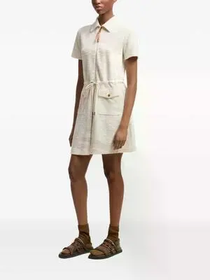 Moncler Bouclé Mini Dress - Neutrals