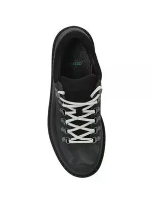 Diemme Cornaro Gomma Leather Sneakers - Black