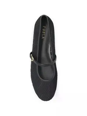 Furla Etoile Net Ballet Flats - Black