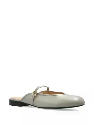 Furla Etoile Leather Mules With Strap Detail