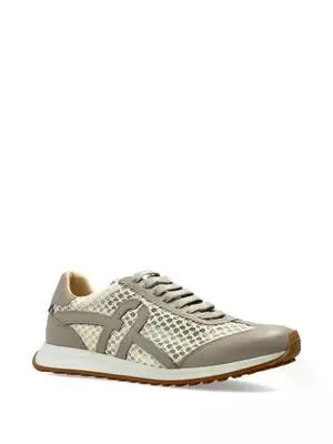 Furla Lace-up Leather Sneakers - Neutrals