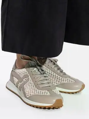Furla Lace-up Leather Sneakers - Neutrals