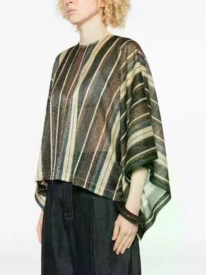 SIYU Zoe Striped-pattern Kaftan - Brown