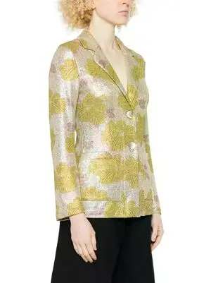 SIYU Rosella Floral-print Blazer - Gold