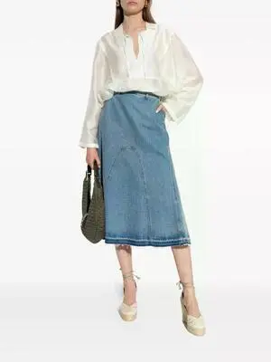 Munthe Babette Tie-neck Blouse - Neutrals