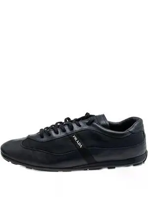 Prada Leather Lace-up Sneakers