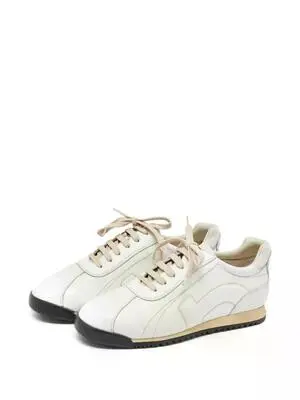 FERRAGAMO Leather Lace-up Sneakers