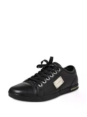 Dolce & Gabbana Leather Logo Plaque Lace-up Sneakers