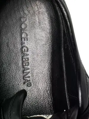 Dolce & Gabbana Leather Logo Plaque Lace-up Sneakers