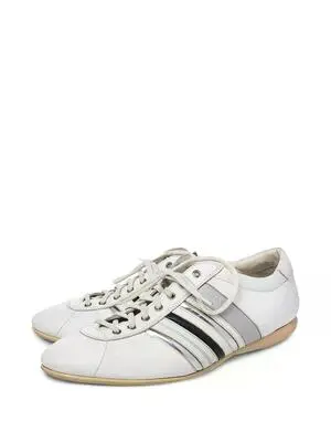 Prada Leather Lace-up Sneakers