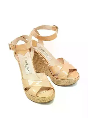 JIMMY CHOO Patent-leather Wedge Sandals