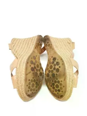 JIMMY CHOO Patent-leather Wedge Sandals