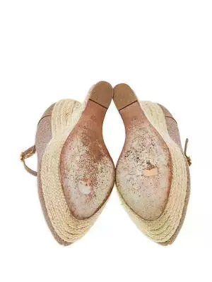 Alexander McQueen Glittered Wedge Espadrilles