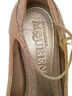 Alexander McQueen Glittered Wedge Espadrilles