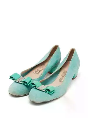 FERRAGAMO Vara Bow Block-heel Pumps
