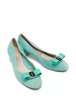 FERRAGAMO Vara Bow Block-heel Pumps