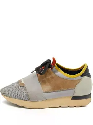 Balenciaga Race Runner Panelled Sneakers - Grey