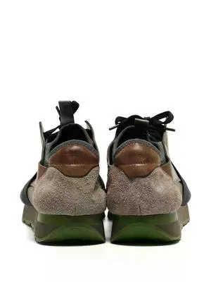 Balenciaga Leather-mesh Sneakers - Brown