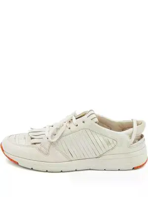 Gucci Leather Tassel Detail Lace-up Sneakers
