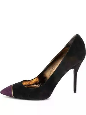 Saint Laurent Suede Pointed Toe Stiletto Heel Pumps