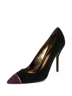 Saint Laurent Suede Pointed Toe Stiletto Heel Pumps