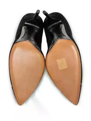 Saint Laurent Suede Pointed Toe Stiletto Heel Pumps
