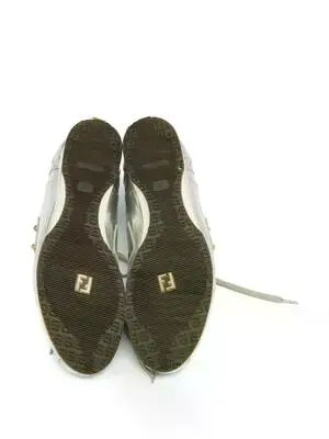 Fendi Low Top Leather Lace Up Sneakers