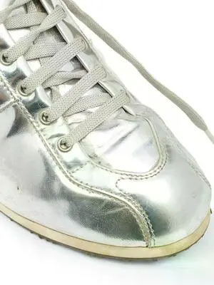Fendi Low Top Leather Lace Up Sneakers