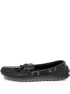 LOUIS VUITTON Calf Leather Monogram Loafers