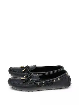 LOUIS VUITTON Calf Leather Monogram Loafers