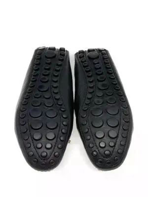 LOUIS VUITTON Calf Leather Monogram Loafers