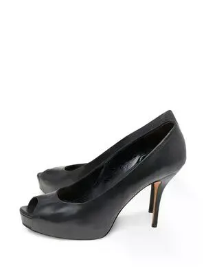 Gucci Leather Peep-toe Pumps