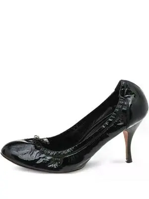Alexander McQueen Leather Heeled Pumps With Bow Detail