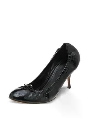 Alexander McQueen Leather Heeled Pumps With Bow Detail