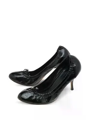 Alexander McQueen Leather Heeled Pumps With Bow Detail