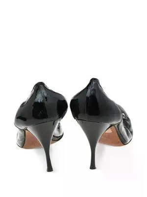 Alexander McQueen Leather Heeled Pumps With Bow Detail