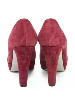 SERGIO ROSSI 115mm Suede Platform Pumps