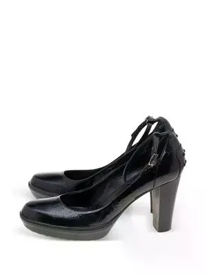 TOD'S Leather Platform Pumps With Buckle-fastening Ankle Strap