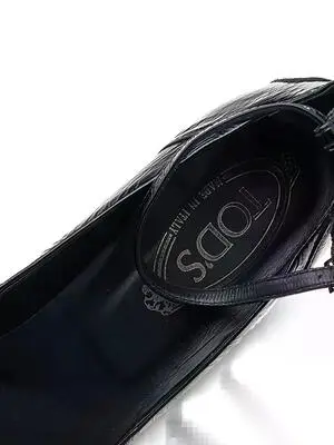 TOD'S Leather Platform Pumps With Buckle-fastening Ankle Strap