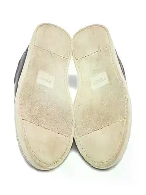 Fendi Leather Scalloped Detail Sneakers