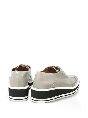 Prada 45mm Leather Oxford Shoes With Floral Print