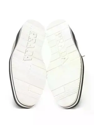 Prada 45mm Leather Oxford Shoes With Floral Print